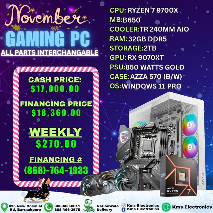 Ryzen 7 9700X / RX 9070XT – KMS Electronics